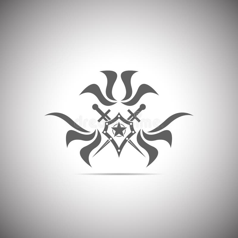 Shield and sword. stock illustration. Illustration of icon - 79000012