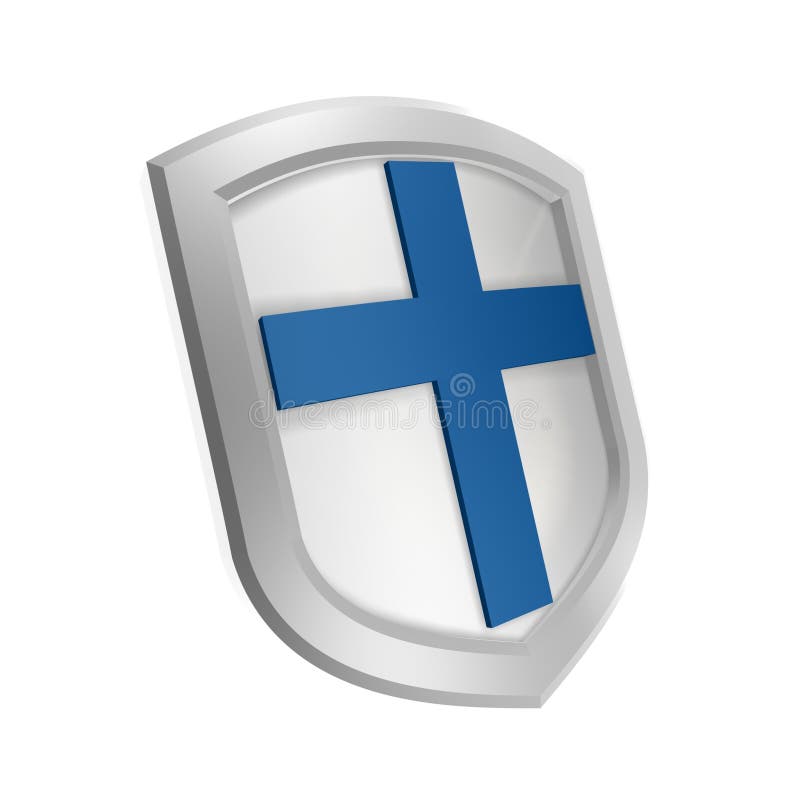 Shield with Symbol of Double Happiness Isolated Stock Photo ...