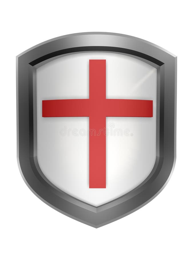 Shield with Symbol of Double Happiness Isolated Stock Photo ...