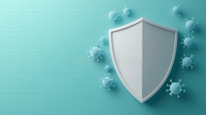 Shield Symbol Representing Immune Protection Against Viruses Stock ...