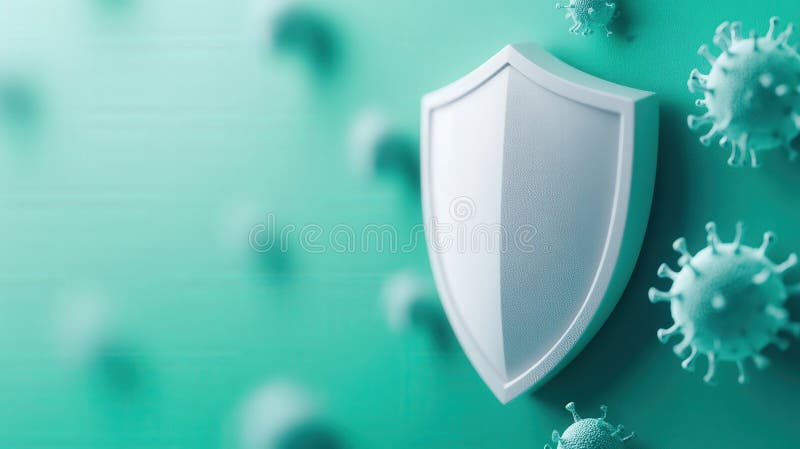 Shield Symbol Representing Immune Protection Against Viruses Stock ...