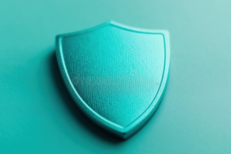Shield Symbol on a Teal Background Representing Protection and Security ...