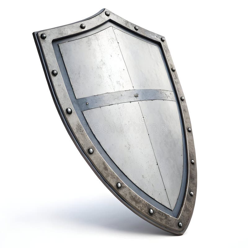 Shield Protection Safe Isolated on White Background Stock Illustration ...