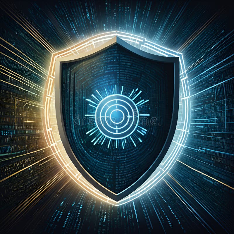 A Shield with a Target Inside of it Stock Illustration - Illustration ...