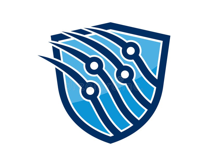 Shield Tech 1 Logo Template Stock Vector - Illustration of guard ...