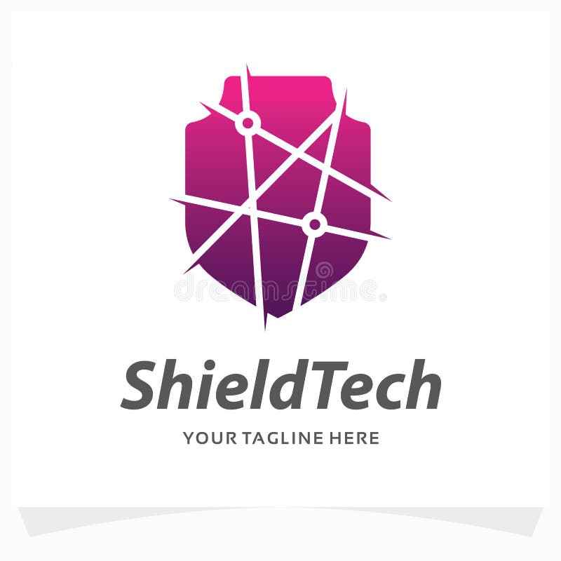 Shield Tech Logo Design Template Stock Vector - Illustration of modern ...