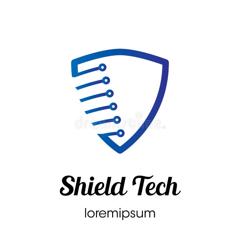 Shield Tech Logo or Symbol Template Design Stock Vector - Illustration ...