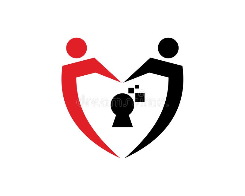 Shield Tech People Lock Logo Template Stock Vector - Illustration of ...