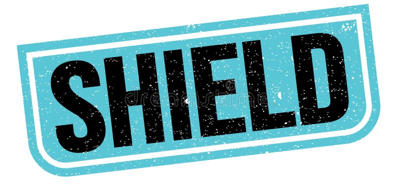 SHIELD Text Written on Blue-black Stamp Sign Stock Illustration ...
