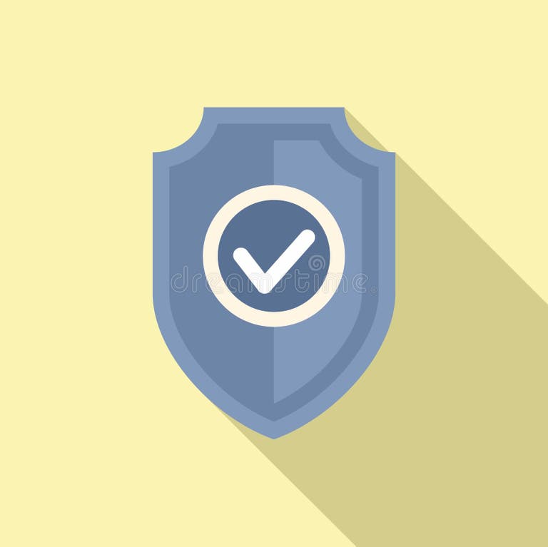 Shield Threat Icon Flat Vector. Hacker Error Stock Vector ...