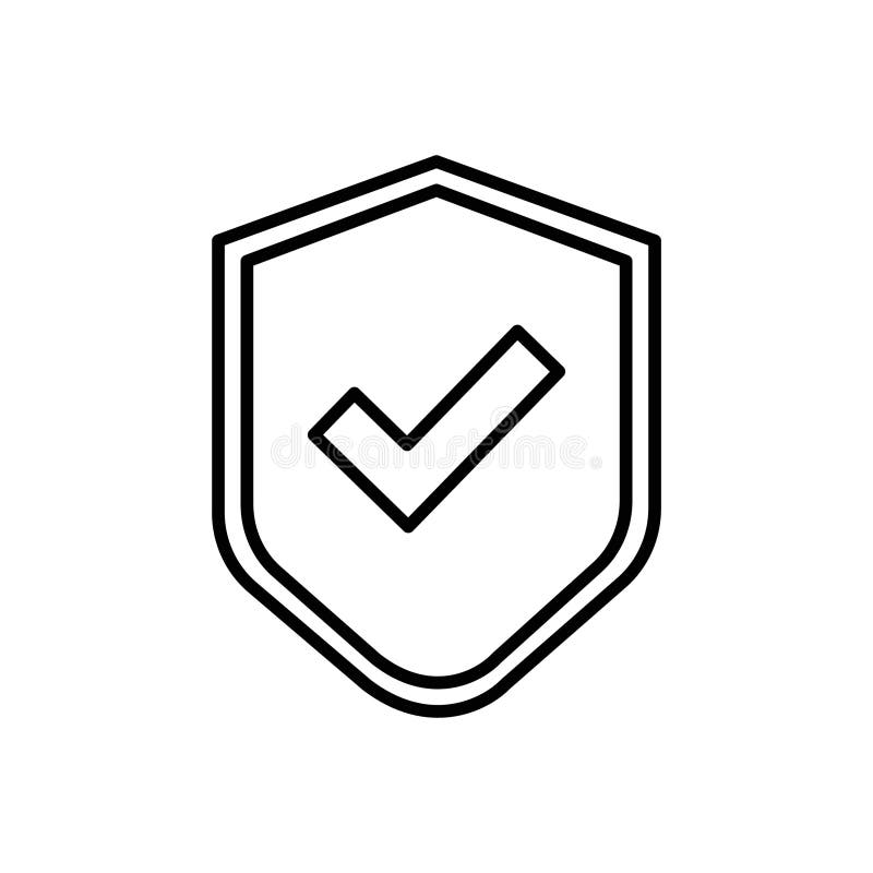A Shield with a Tick Mark Icon Representing Verified Protection or ...