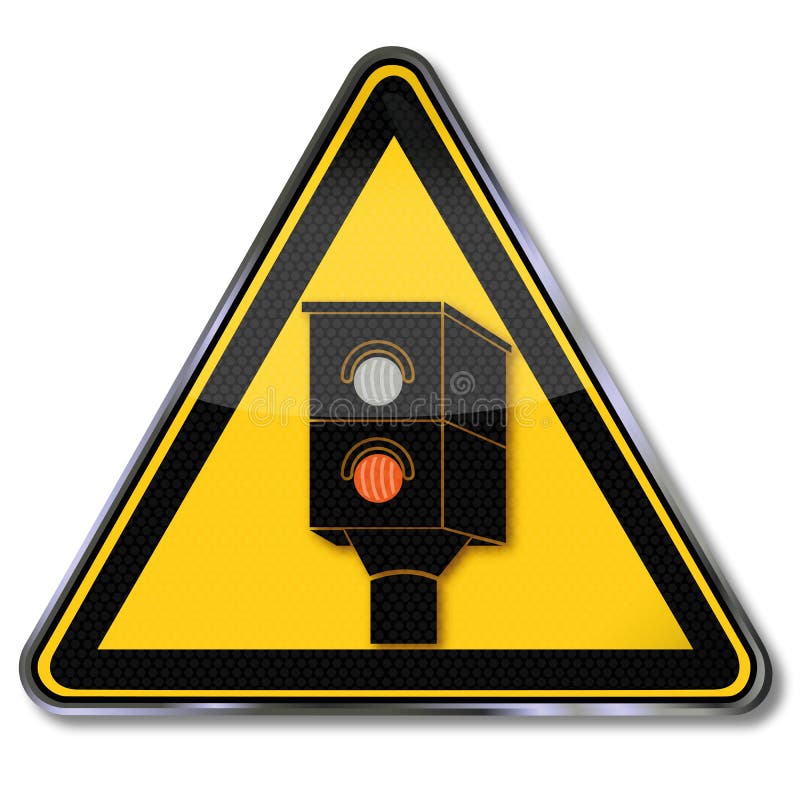 Traffic Radar and Lightning on this Road Stock Vector - Illustration of ...