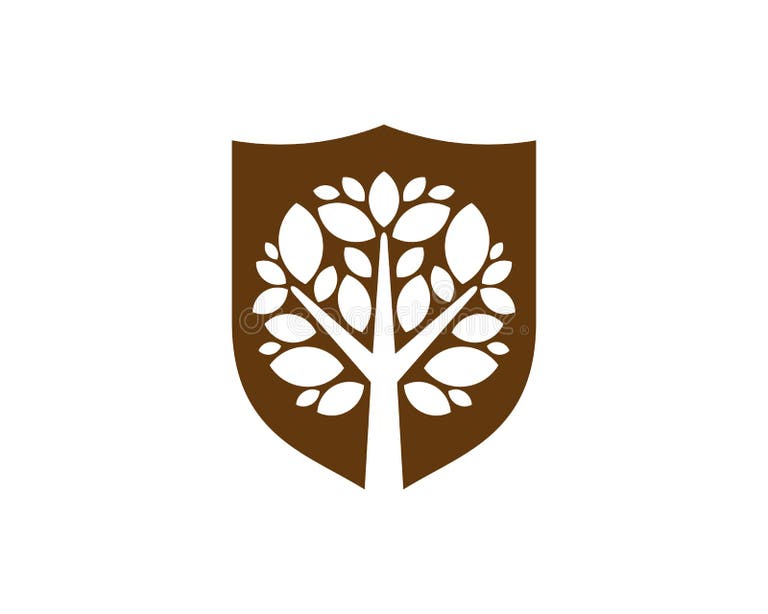 Shield Tree Logo Icon Design Stock Vector - Illustration of crest ...