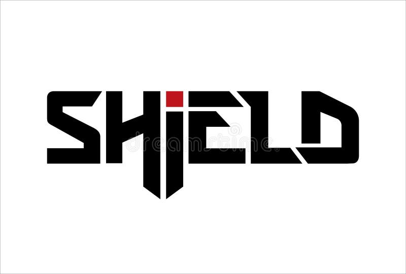 Shield Typography Logo Icon Design Stock Illustration - Illustration of ...