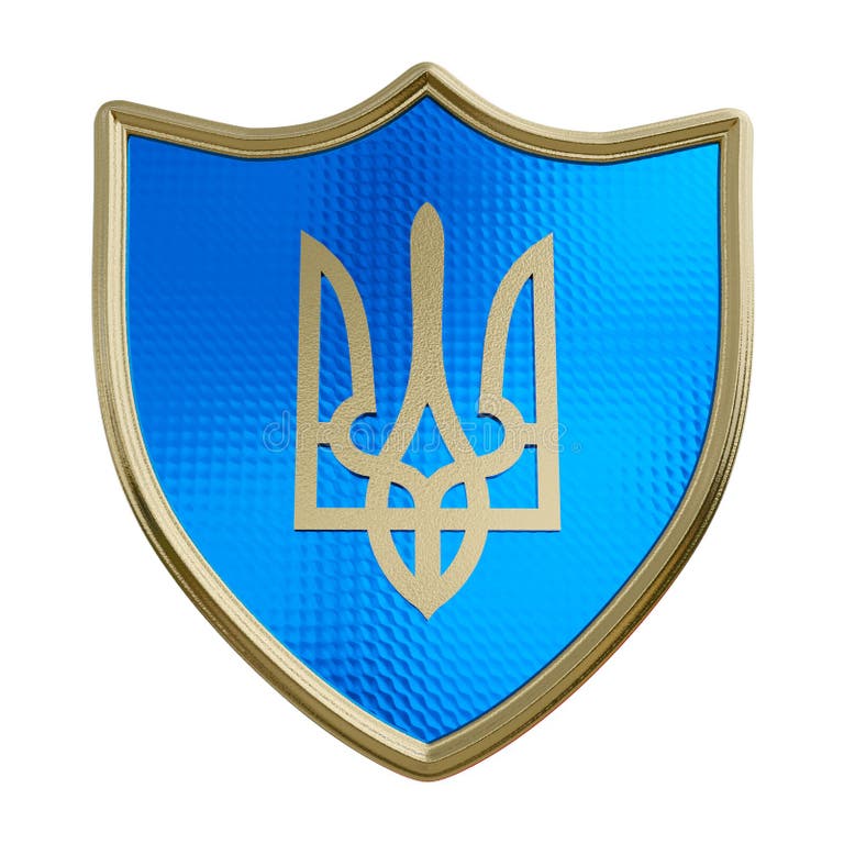 Shield Ukrainian Trident stock illustration. Illustration of spear ...