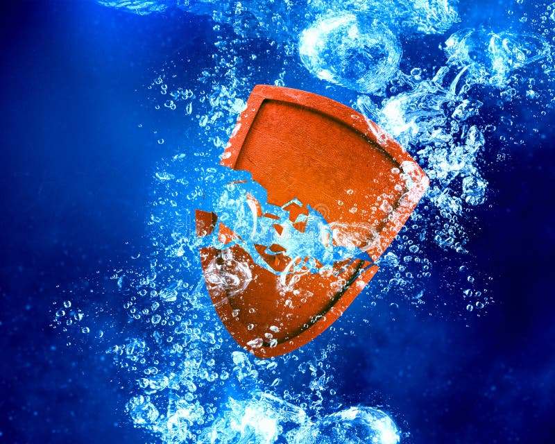 Shield under water stock illustration. Illustration of water - 62168282