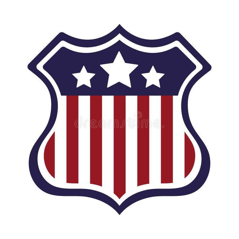 Shield with United States of America Flag Stock Vector - Illustration ...