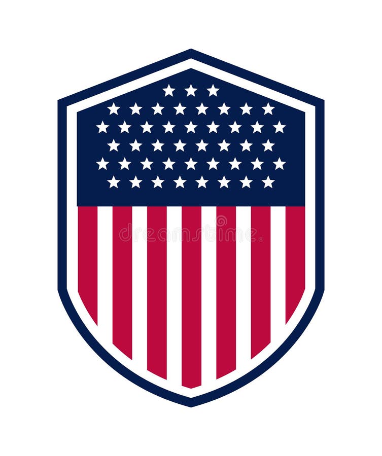Shield usa flag stock vector. Illustration of vector - 220634613