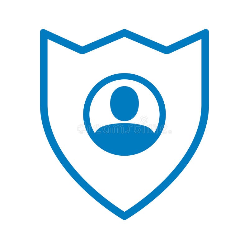 Shield with User Icon. Privacy, and Personal Data Security Stock ...