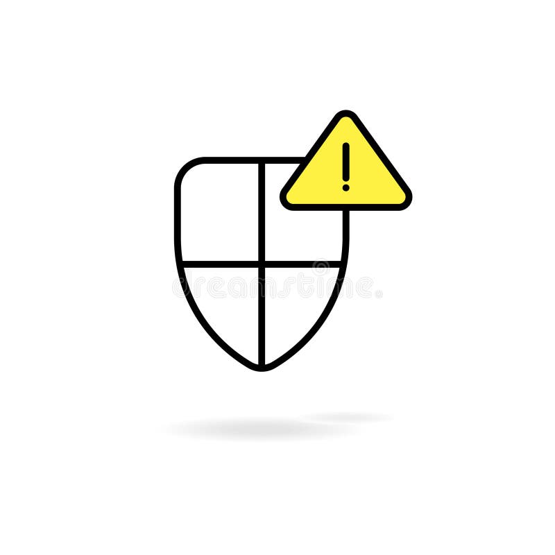 Shield Vector Icon. Antivirus Logo for PC Vector. Internet Threat ...