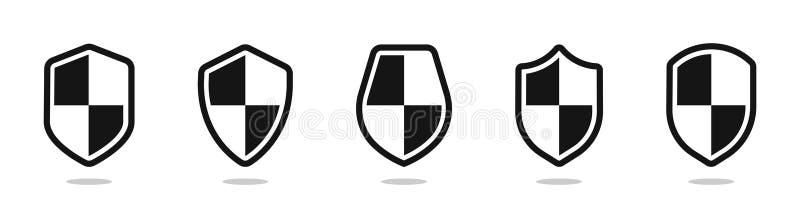 Shield Vector. Shield Icon Set. Protect Shield Vector Icons. Shield ...