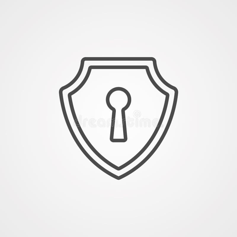 Shield Vector Icon Sign Symbol Stock Vector - Illustration of arms ...