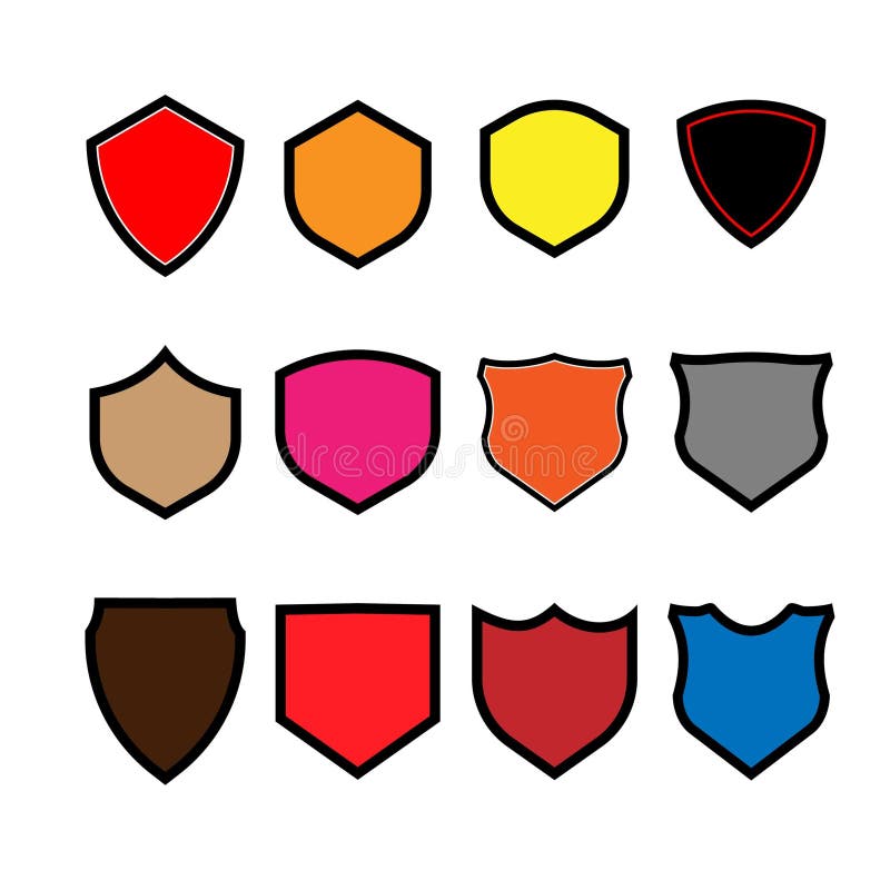 Shield vector logo design stock vector. Illustration of circle - 363201212