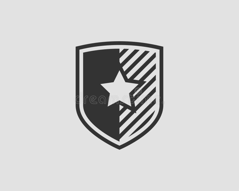 Shield Vector Logo with Star Icon Stock Vector - Illustration of label ...