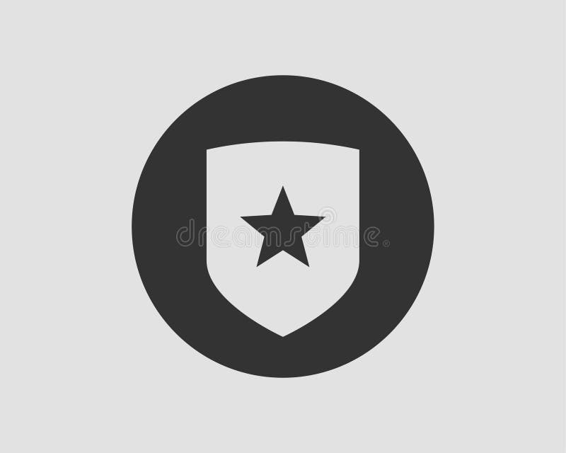 Shield Vector Logo with Star Icon Stock Vector - Illustration of ...