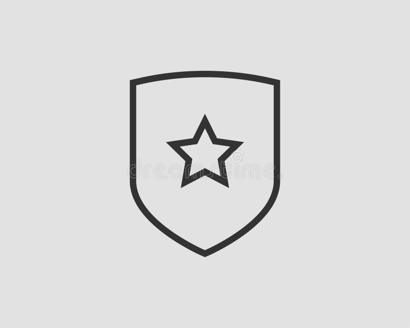Shield Vector Logo with Star Icon Stock Vector - Illustration of ...