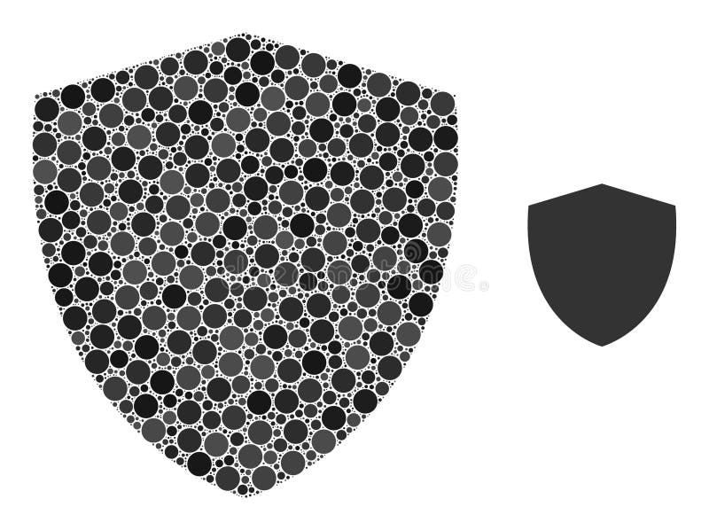 Vector Shield Collage of Dots Stock Vector - Illustration of ...