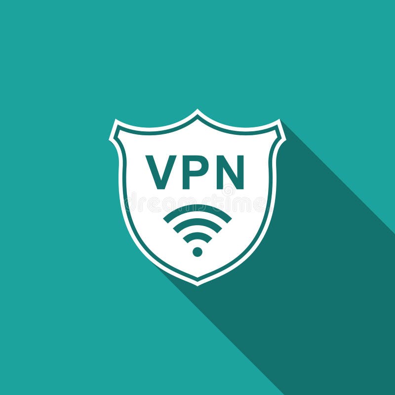 Shield with VPN and WiFi Wireless Internet Network Symbol Icon Isolated ...