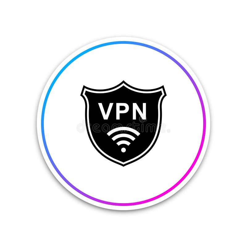 Shield with VPN and WiFi Wireless Internet Network Symbol Icon Isolated ...