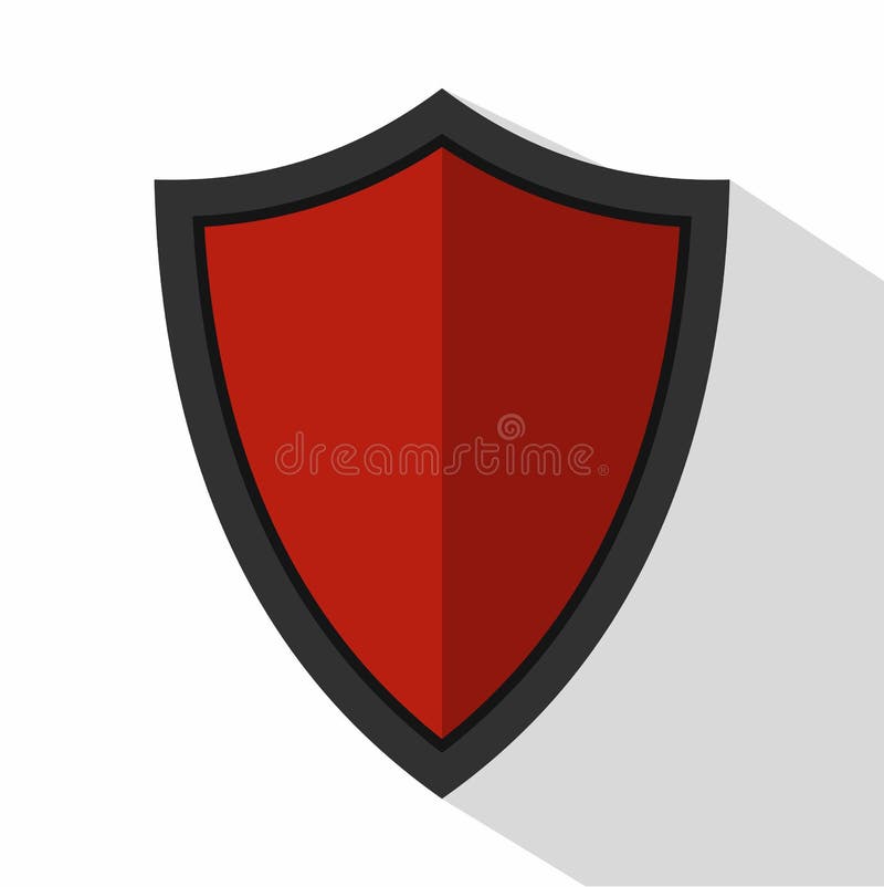Shield for War Icon, Flat Style Stock Illustration - Illustration of ...