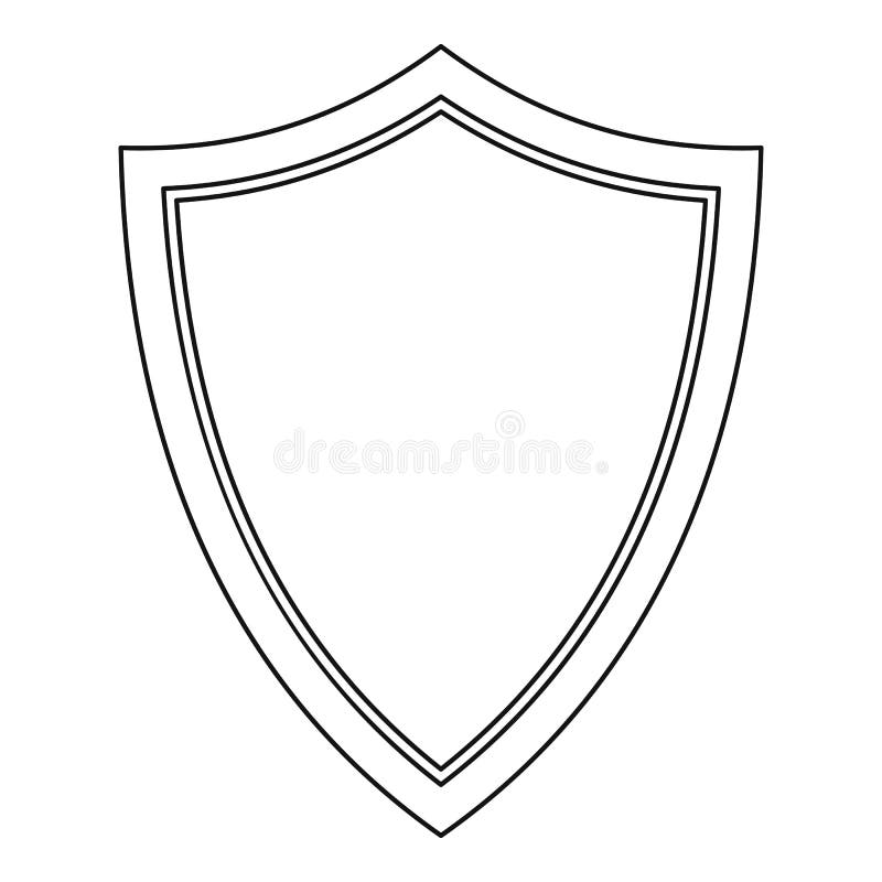 Shield for War Icon, Outline Style Stock Vector - Illustration of ...