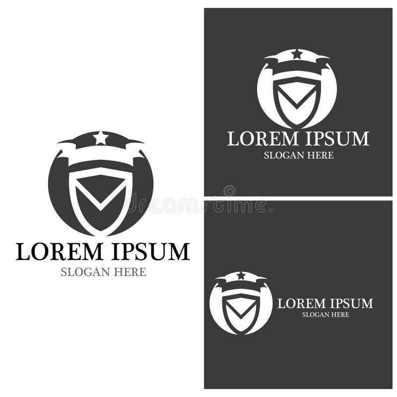 Shield War Logo Template Vector Stock Illustration - Illustration of ...