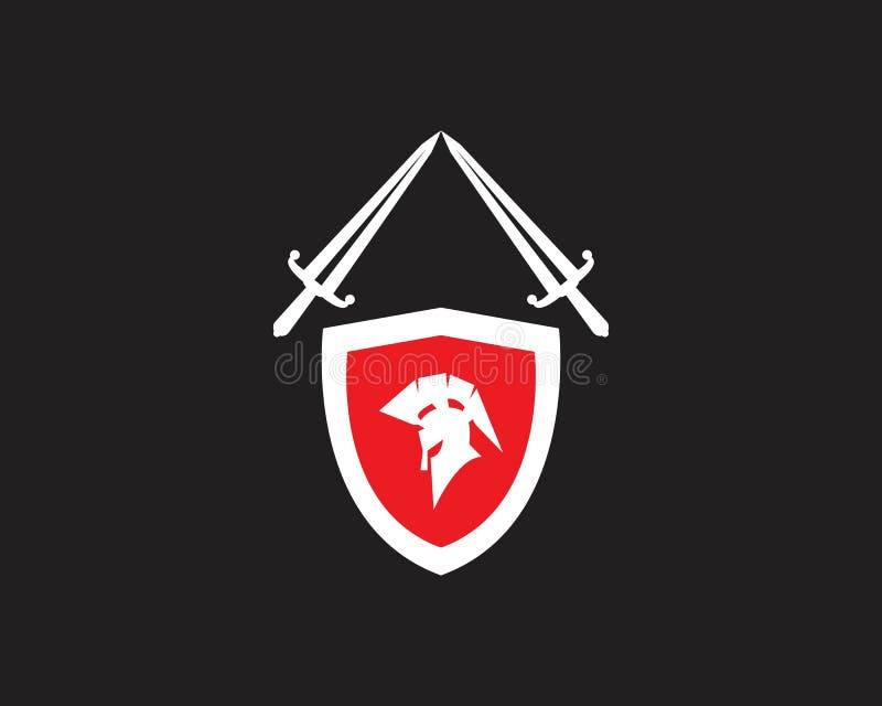 Shield War Logo Vector Template Stock Vector - Illustration of abstract ...