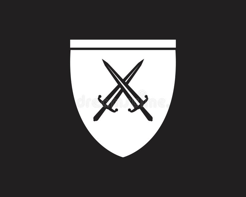 Shield War Logo Vector Template Stock Vector - Illustration of crown ...