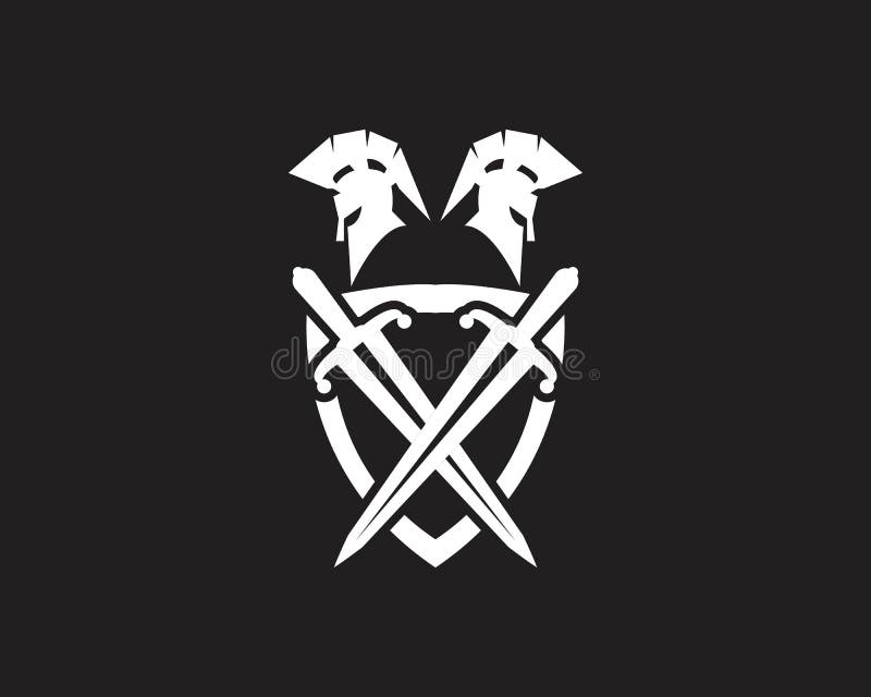 Shield War Logo Vector Template Stock Vector - Illustration of black ...