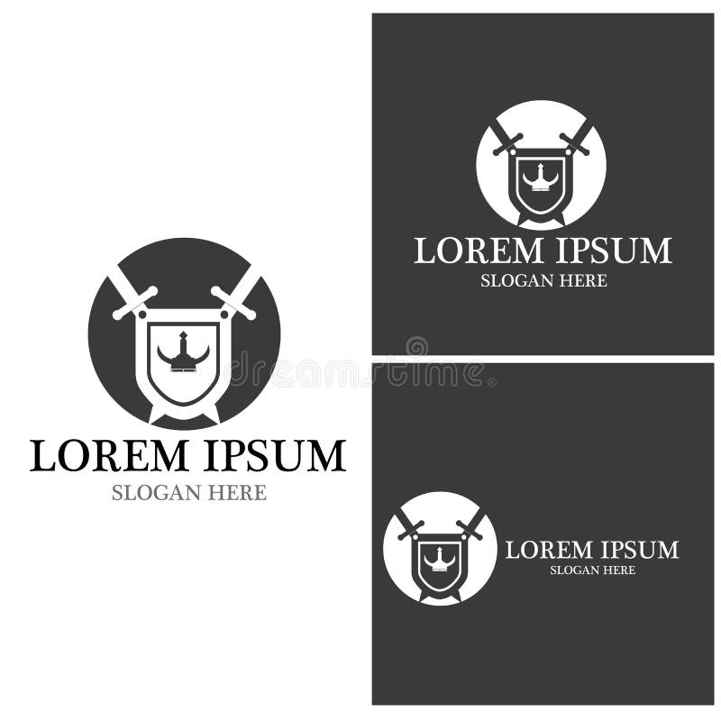 Shield War Spartan Helmet Logo Template Vector Stock Illustration ...