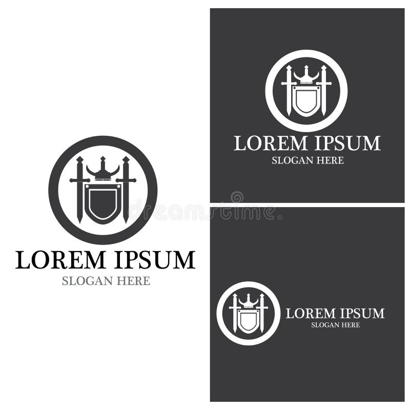 Shield War Spartan Helmet Logo Template Vector Stock Illustration ...