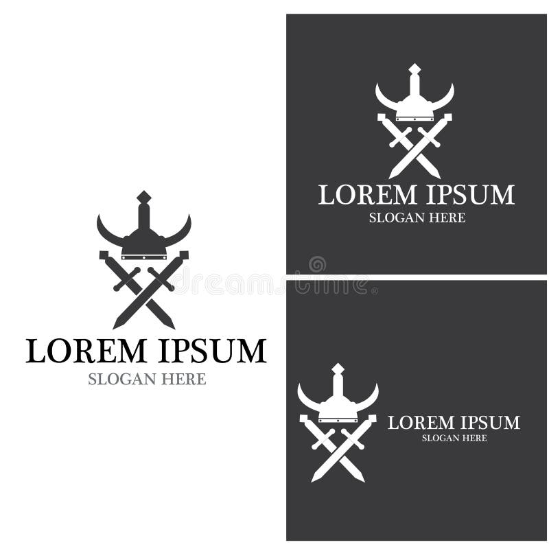 Shield War Spartan Helmet Logo Template Vector Stock Illustration ...