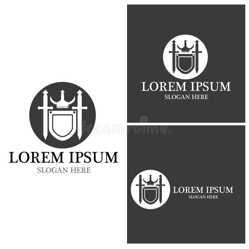 Shield War Spartan Helmet Logo Template Vector Stock Illustration ...