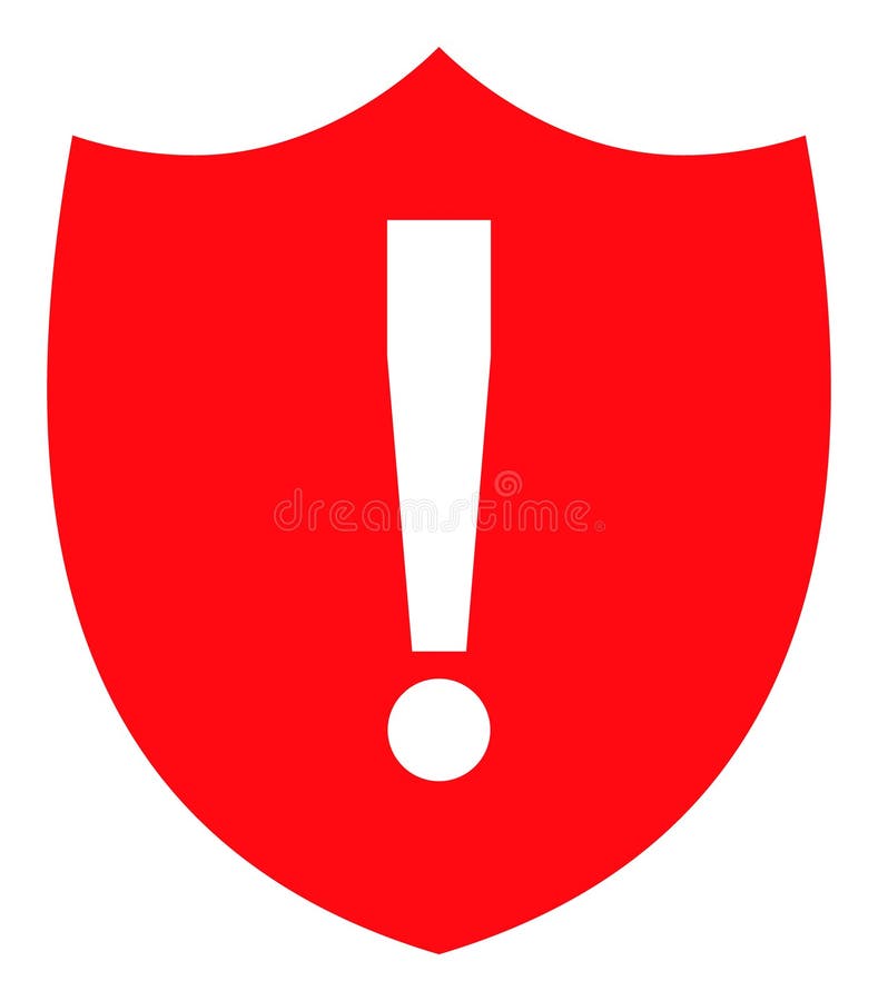 Shield and Warning Sign Icon. Element of Cyber Security Icon for Mobile ...