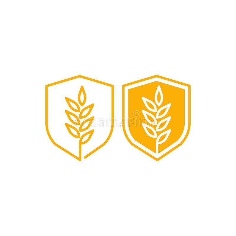 Wheat Shield stock vector. Illustration of insignia, grain - 24319570