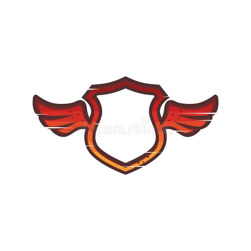 Shield Wing Protection Security Theme Anti Virus Logo Stock Vector ...