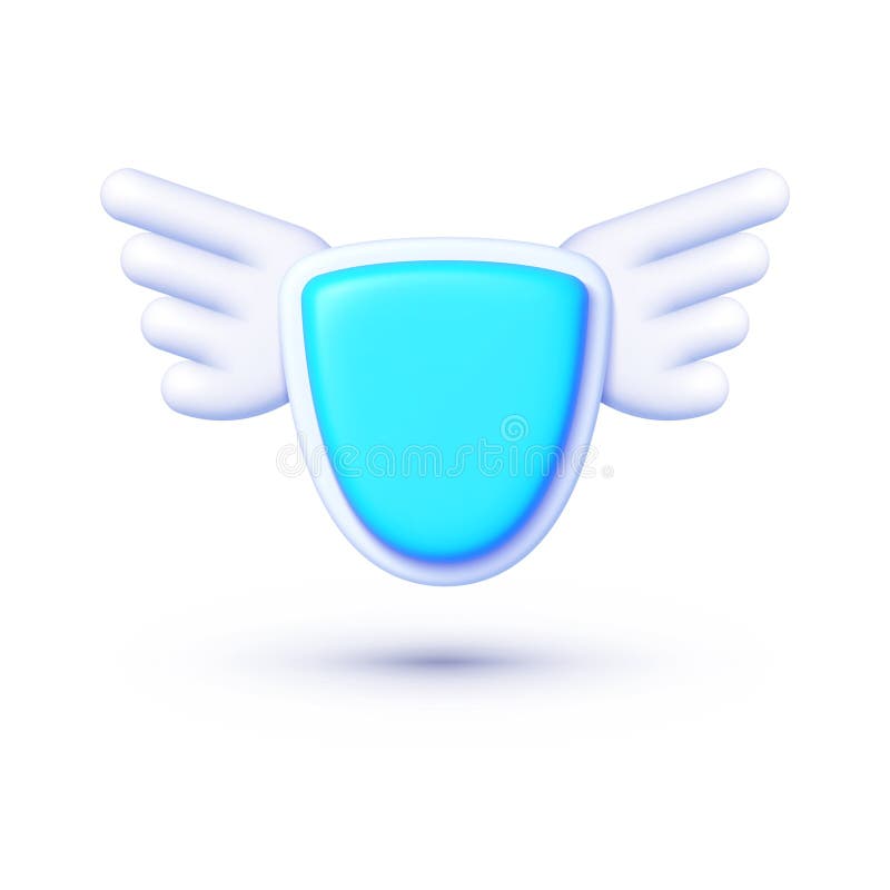 Shield Wings 3d, Great Design for Any Purposes. Realistic Design Stock ...