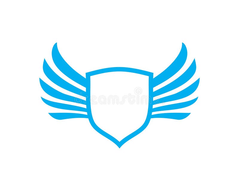 Shield Wings 2 Logo Template Stock Vector - Illustration of abstract ...