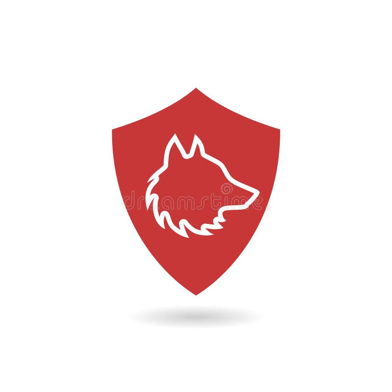 Wolf Silhouette Isolated on White Background, Wolf Head Graphic Emblem ...