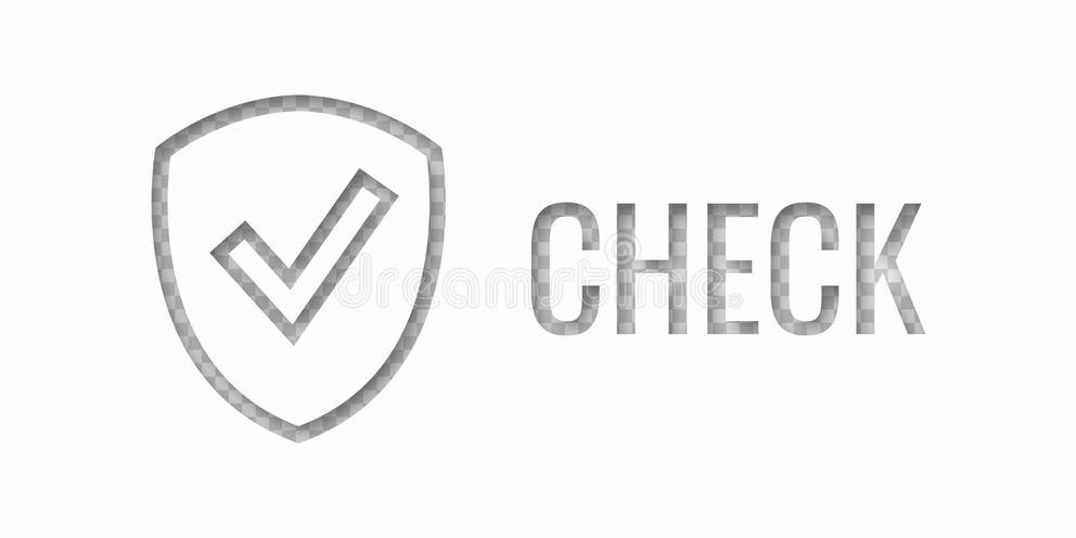 Shield with Word CHECK. Safe Information. Place for Your Text. Concept ...